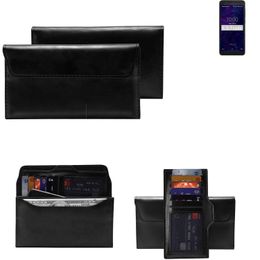 K-S-Trade Handyhülle für Alcatel Avalon V, Handy Hülle Schutz Hülle Tasche Schutz Case Handytasche, schwarz