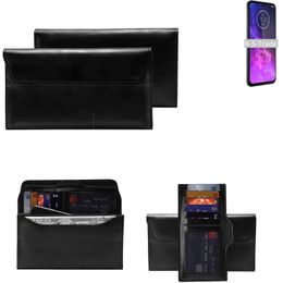K-S-Trade Handyhülle für Motorola One Zoom, Handy Hülle Schutz Hülle Tasche Schutz Case Handytasche, schwarz