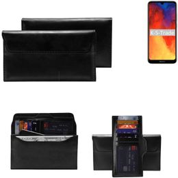 K-S-Trade Handyhülle für Huawei Y6 (2019), Handy Hülle Schutz Hülle Tasche Schutz Case Handytasche, schwarz