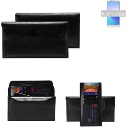 K-S-Trade Handyhülle für Samsung Galaxy A90, Handy Hülle Schutz Hülle Tasche Schutz Case Handytasche, schwarz