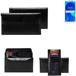 K-S-Trade Handyhülle für Wiko Y80, Handy Hülle Schutz Hülle Tasche Schutz Case Handytasche, schwarz