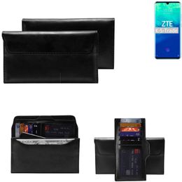 K-S-Trade Handyhülle für ZTE Axon 10 Pro, Handy Hülle Schutz Hülle Tasche Schutz Case Handytasche, schwarz