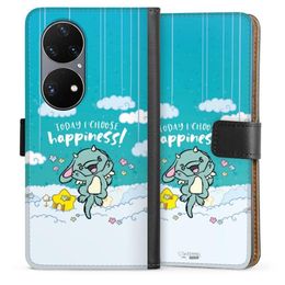 DeinDesign Handyhülle Mooh Happiness, Huawei P50 Pro Hülle Handy Flip Case Wallet Cover Handytasche Leder, schwarz