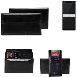 K-S-Trade Handyhülle für ZTE Axon 9 Pro, Handy Hülle Schutz Hülle Tasche Schutz Case Handytasche, schwarz