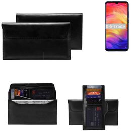 K-S-Trade Handyhülle für Xiaomi Redmi Note 7 india, Handy Hülle Schutz Hülle Tasche Schutz Case Handytasche, schwarz