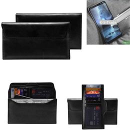 K-S-Trade Handyhülle für Nokia 9 PureView, Handy Hülle Schutz Hülle Tasche Schutz Case Handytasche, schwarz