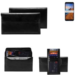 K-S-Trade Handyhülle für Xiaomi Redmi 7A, Handy Hülle Schutz Hülle Tasche Schutz Case Handytasche, schwarz