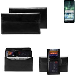 K-S-Trade Handyhülle für Nokia 7.2, Handy Hülle Schutz Hülle Tasche Schutz Case Handytasche, schwarz