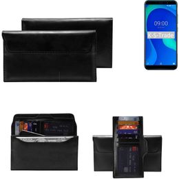 K-S-Trade Handyhülle für Wiko Y80, Handy Hülle Schutz Hülle Tasche Schutz Case Handytasche, schwarz