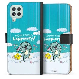 DeinDesign Handyhülle Mooh Happiness, Samsung Galaxy A22 4G Hülle Handy Flip Case Wallet Cover, schwarz