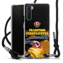 DeinDesign Handyhülle SG Dynamo Dresden Fanartikel SGD Tradition Verpflichtet Dynamo Dresden, OnePlus Nord Handykette Hülle mit Band Case zum Umhängen