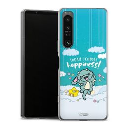 DeinDesign Handyhülle Mooh Happiness, Sony Xperia 1 IV Silikon Hülle Bumper Case Handy Schutzhülle, weiß