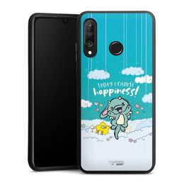 DeinDesign Handyhülle Mooh Happiness, Huawei P30 Lite Premium Silikon Hülle Premium Case Handy Schutzhülle, schwarz