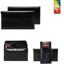 K-S-Trade Handyhülle für Lenovo K6 Enjoy, Handy Hülle Schutz Hülle Tasche Schutz Case Handytasche, schwarz