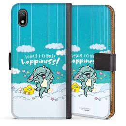 DeinDesign Handyhülle Mooh Happiness, Huawei Y5 (2019) Hülle Handy Flip Case Wallet Cover Handytasche Leder, schwarz