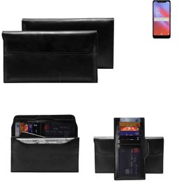 K-S-Trade Handyhülle für Vodafone Smart N10, Handy Hülle Schutz Hülle Tasche Schutz Case Handytasche, schwarz