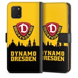 DeinDesign Handyhülle SG Dynamo Dresden Skyline SGD Dynamo Silhouette Dresden, Samsung Galaxy Note 10 lite Hülle Handy Flip Case Wallet Cover, schwarz