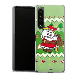 DeinDesign Handyhülle Ugly Christmas Pummeleinhorn Grün, Sony Xperia 1 IV Silikon Hülle Bumper Case Handy Schutzhülle, weiß