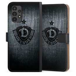 DeinDesign Handyhülle SG Dynamo Dresden Offizielles Lizenzprodukt Vintage, Samsung Galaxy A13 4G Hülle Handy Flip Case Wallet Cover, schwarz