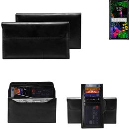 K-S-Trade Handyhülle für LG Electronics G8 ThinQ, Handy Hülle Schutz Hülle Tasche Schutz Case Handytasche, schwarz