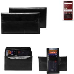 K-S-Trade Handyhülle für Blackberry KEY2 Red Edition, Handy Hülle Schutz Hülle Tasche Schutz Case Handytasche, schwarz