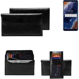 K-S-Trade Handyhülle für Nokia 9, Handy Hülle Schutz Hülle Tasche Schutz Case Handytasche, schwarz