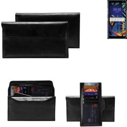 K-S-Trade Handyhülle für LG Electronics K40, Handy Hülle Schutz Hülle Tasche Schutz Case Handytasche, schwarz