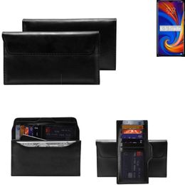 K-S-Trade Handyhülle für Lenovo Z5s, Handy Hülle Schutz Hülle Tasche Schutz Case Handytasche, schwarz