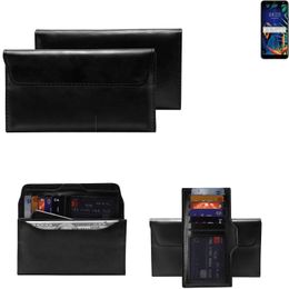 K-S-Trade Handyhülle für LG Electronics X4 (2019), Handy Hülle Schutz Hülle Tasche Schutz Case Handytasche, schwarz