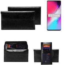 K-S-Trade Handyhülle für Samsung Galaxy S10, Handy Hülle Schutz Hülle Tasche Schutz Case Handytasche, schwarz