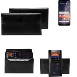 K-S-Trade Handyhülle für Nokia 3.2, Handy Hülle Schutz Hülle Tasche Schutz Case Handytasche, schwarz