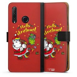DeinDesign Handyhülle Pummeleinhorn Fluffy Christmas Red, Huawei Honor 20 Lite Hülle Handy Flip Case Wallet Cover, schwarz
