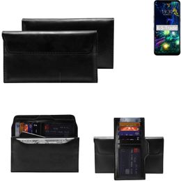 K-S-Trade Handyhülle für LG Electronics Q9 One, Handy Hülle Schutz Hülle Tasche Schutz Case Handytasche, schwarz