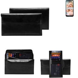 K-S-Trade Handyhülle für Xiaomi Redmi Note 7, Handy Hülle Schutz Hülle Tasche Schutz Case Handytasche, schwarz