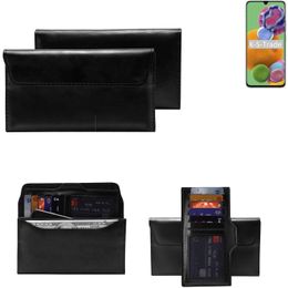 K-S-Trade Handyhülle für Samsung Galaxy A90 5G, Handy Hülle Schutz Hülle Tasche Schutz Case Handytasche, schwarz