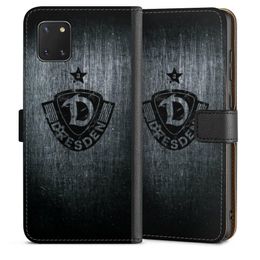 DeinDesign Handyhülle SG Dynamo Dresden Offizielles Lizenzprodukt Vintage, Samsung Galaxy Note 10 lite Hülle Handy Flip Case Wallet Cover, schwarz