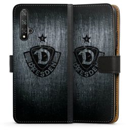 DeinDesign Handyhülle SG Dynamo Dresden Offizielles Lizenzprodukt Vintage, Huawei Nova 5T Hülle Handy Flip Case Wallet Cover Handytasche Leder