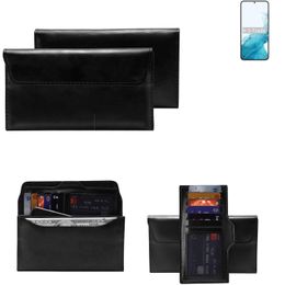 K-S-Trade Handyhülle für Samsung Galaxy S22+ Exynos, Handy Hülle Schutz Hülle Tasche Schutz Case Handytasche, schwarz
