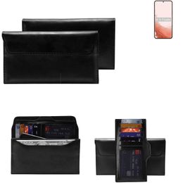 K-S-Trade Handyhülle für Samsung Galaxy S22 Exynos, Handy Hülle Schutz Hülle Tasche Schutz Case Handytasche, schwarz