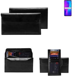 K-S-Trade Handyhülle für Doogee Y9 Plus, Handy Hülle Schutz Hülle Tasche Schutz Case Handytasche, schwarz