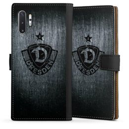 DeinDesign Handyhülle SG Dynamo Dresden Offizielles Lizenzprodukt Vintage, Samsung Galaxy Note 10 Plus Hülle Handy Flip Case Wallet Cover, schwarz
