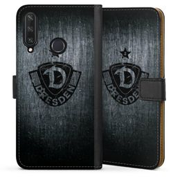 DeinDesign Handyhülle SG Dynamo Dresden Offizielles Lizenzprodukt Vintage, Huawei Y6p Hülle Handy Flip Case Wallet Cover Handytasche Leder, schwarz