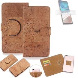 K-S-Trade Handyhülle für Motorola Moto G42, Handy Hülle Schutz Hülle Handyhülle Schutzhülle Korkhülle, braun|schwarz