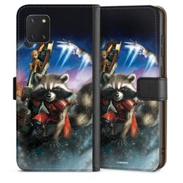 DeinDesign Handyhülle Rocket & Baby Groot Guardians Of The Galaxy, Samsung Galaxy Note 10 lite Hülle Handy Flip Case Wallet Cover, schwarz