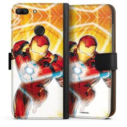 DeinDesign Handyhülle Iron Man on Fire, Huawei Honor 9 Lite Hülle Handy Flip Case Wallet Cover, schwarz