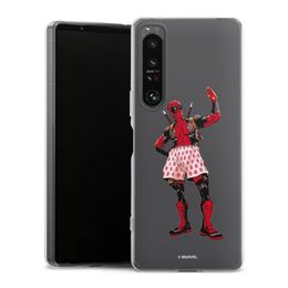 DeinDesign Handyhülle Deadpool underwear, Sony Xperia 1 IV Silikon Hülle Bumper Case Handy Schutzhülle, weiß