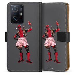 DeinDesign Handyhülle Deadpool underwear, Xiaomi 11T Pro 5G Hülle Handy Flip Case Wallet Cover Handytasche Leder, schwarz