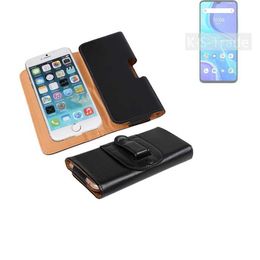 K-S-Trade Handyhülle für UMIDIGI A7s, Schützhülle Handyhülle Holster Gürtel Tasche Schutzhülle, schwarz