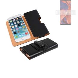 K-S-Trade Handyhülle für Nokia 3.4, Schützhülle Handyhülle Holster Gürtel Tasche Schutzhülle, schwarz