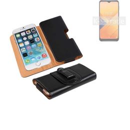 K-S-Trade Handyhülle für Wiko Y81, Schützhülle Handyhülle Holster Gürtel Tasche Schutzhülle, schwarz